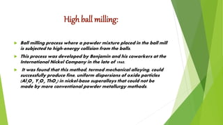 Ball milling grinding | PPTX