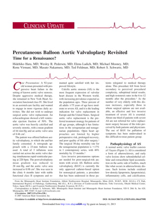 Ballon aortic valvuloplasty | PDF