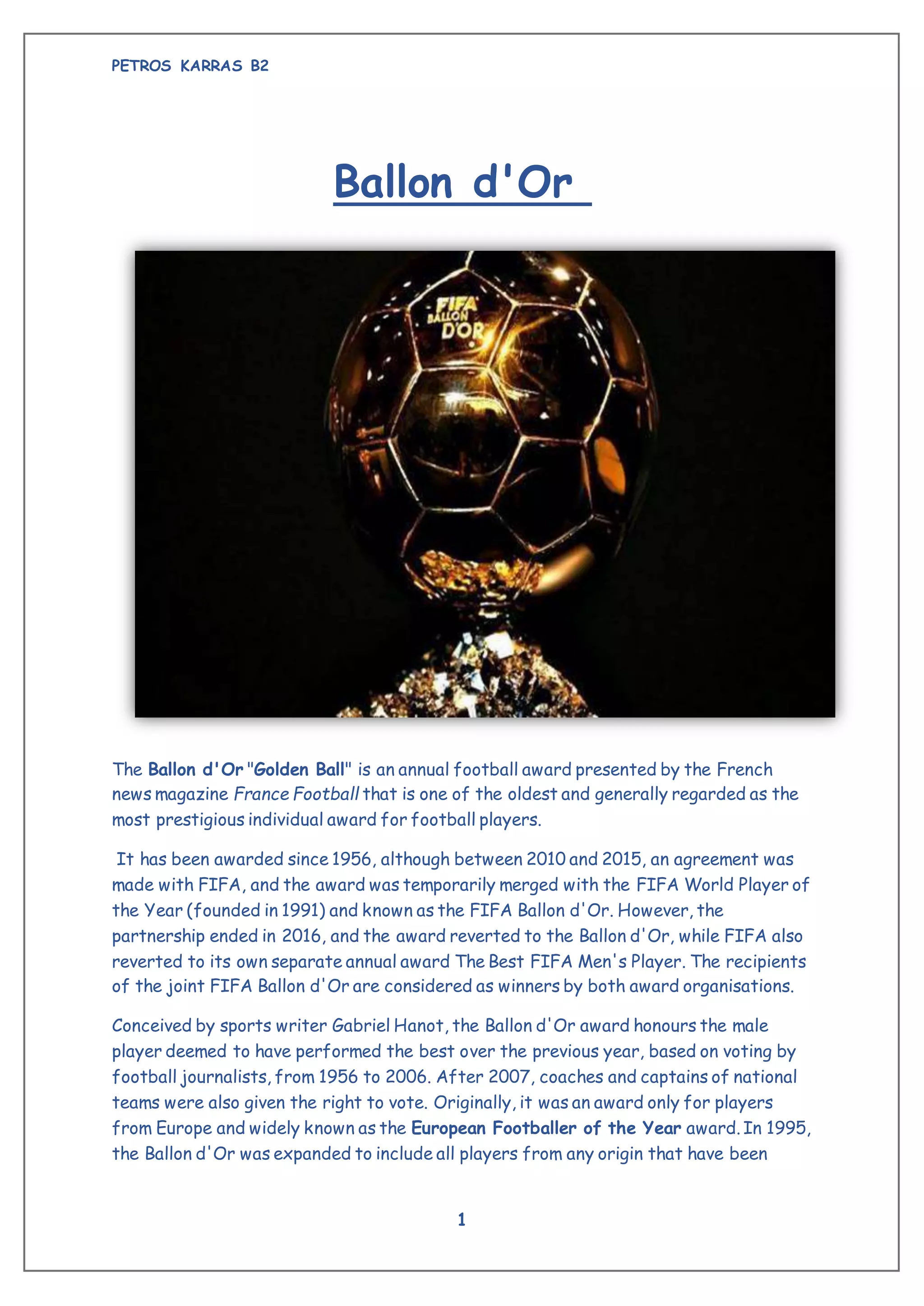 Ballon d'or | DOCX