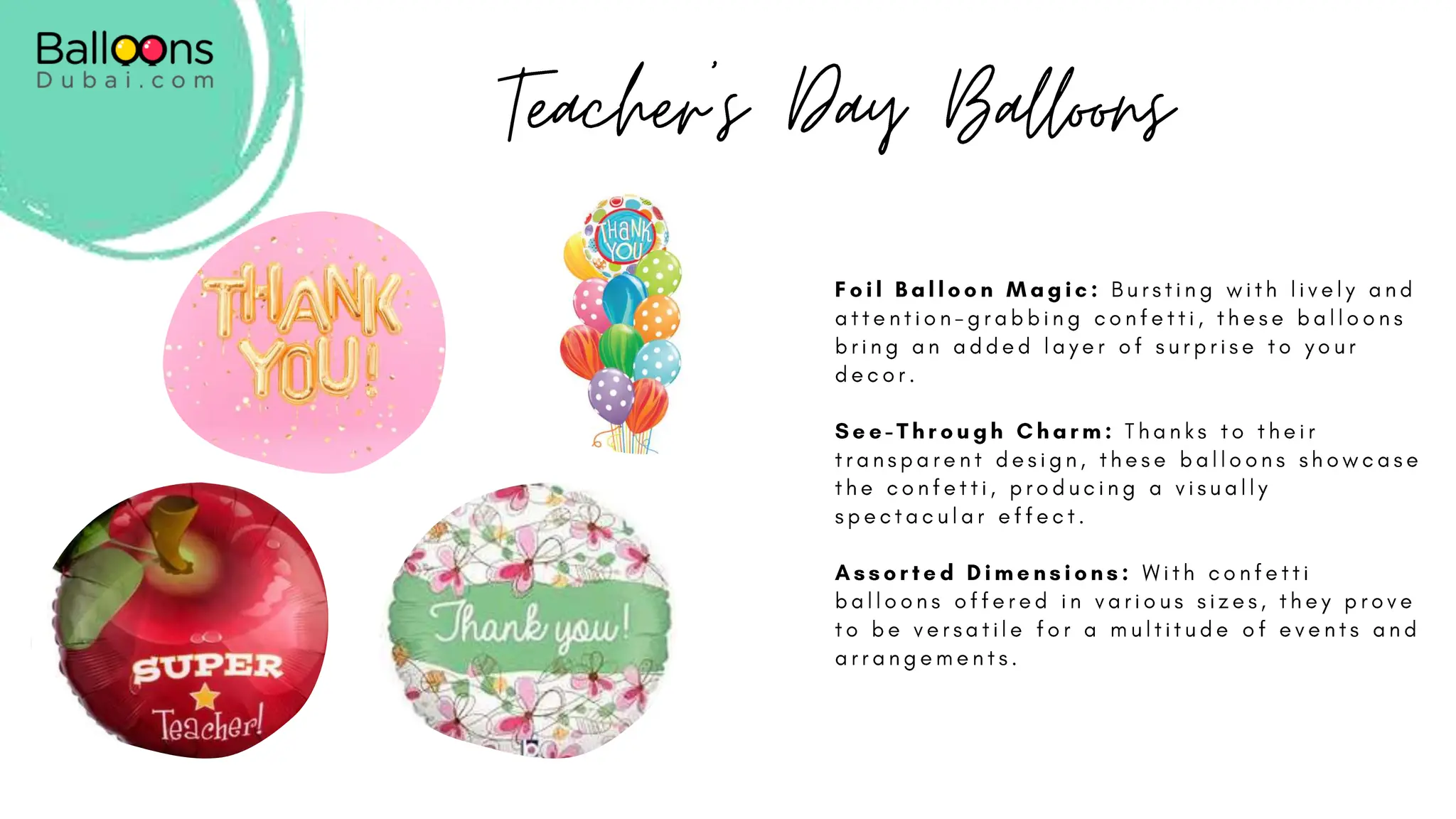Celebrate Teacher's Day with vibrant and cheerful balloons! | PPTX