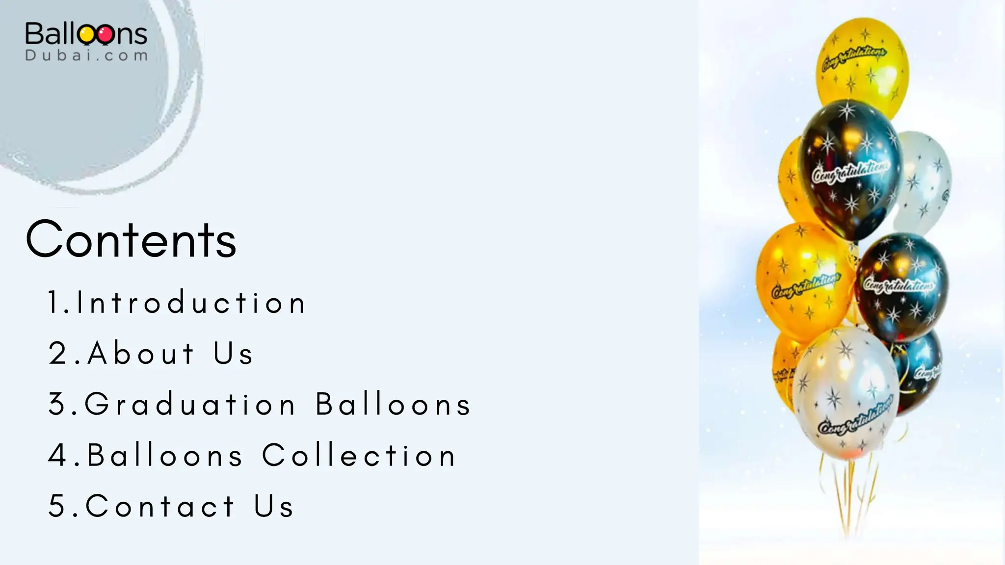 Introduction To Graduation Balloons In Dubai | PPT