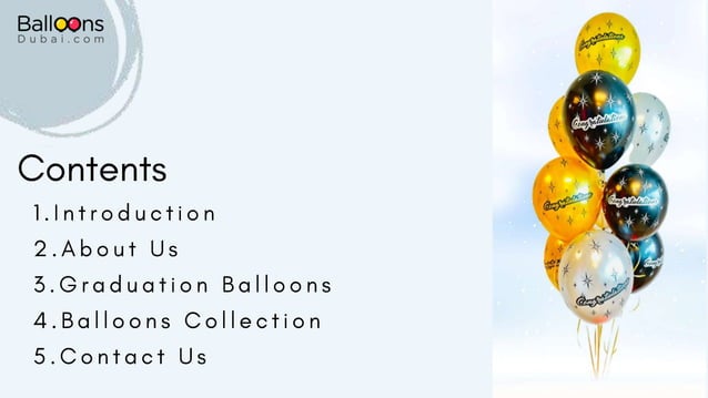 Introduction To Graduation Balloons In Dubai | PPTX