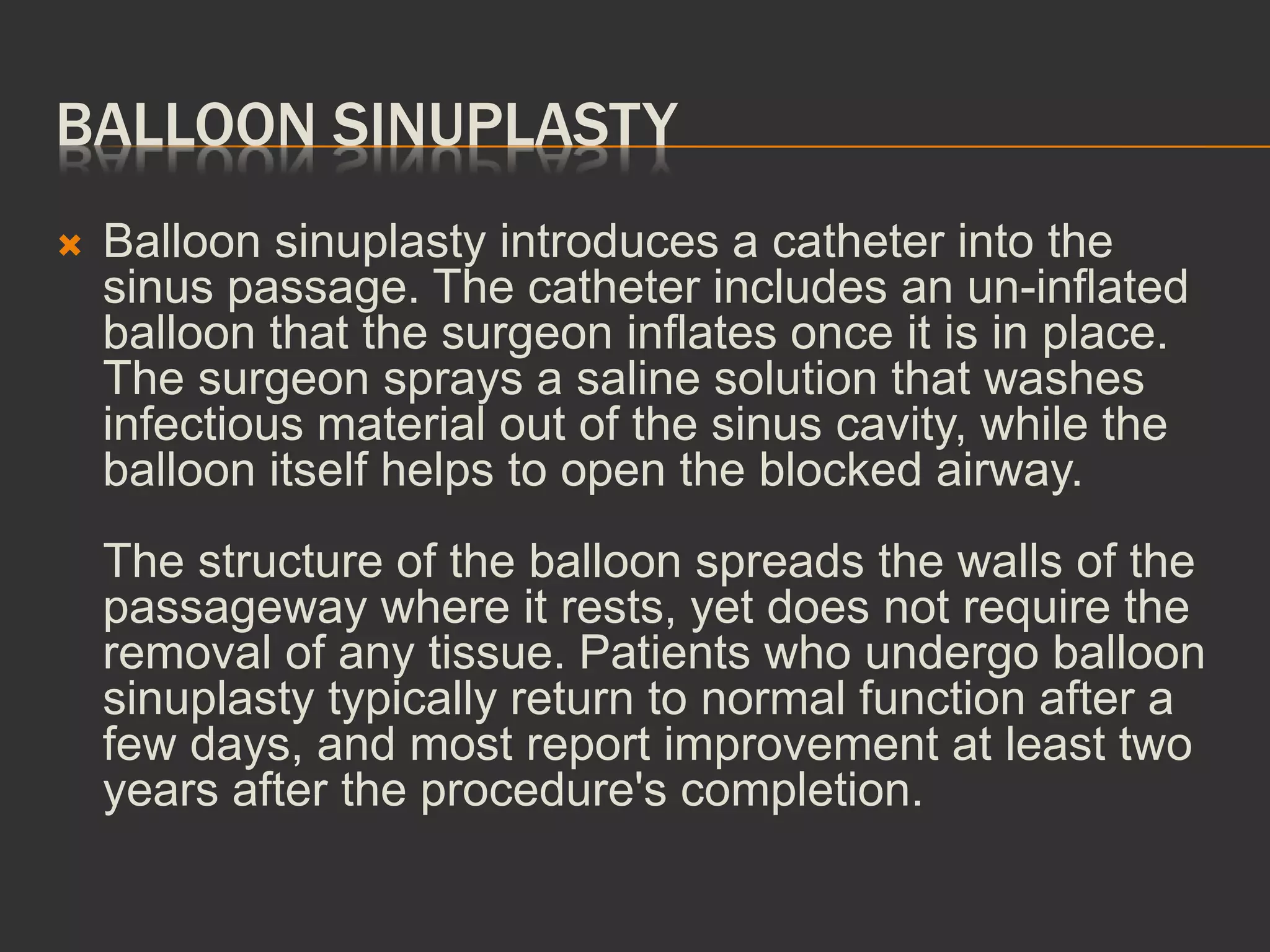 Balloon Sinuplasty - How It Works | PPTX