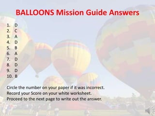 Balloons - Interval 1 | PPT