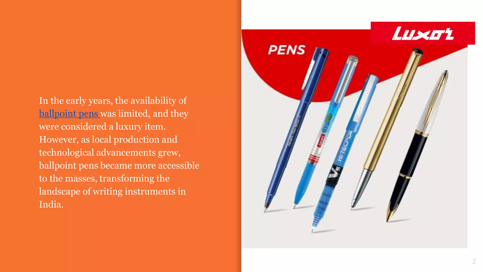 Ball Point Pens in India | PPTX