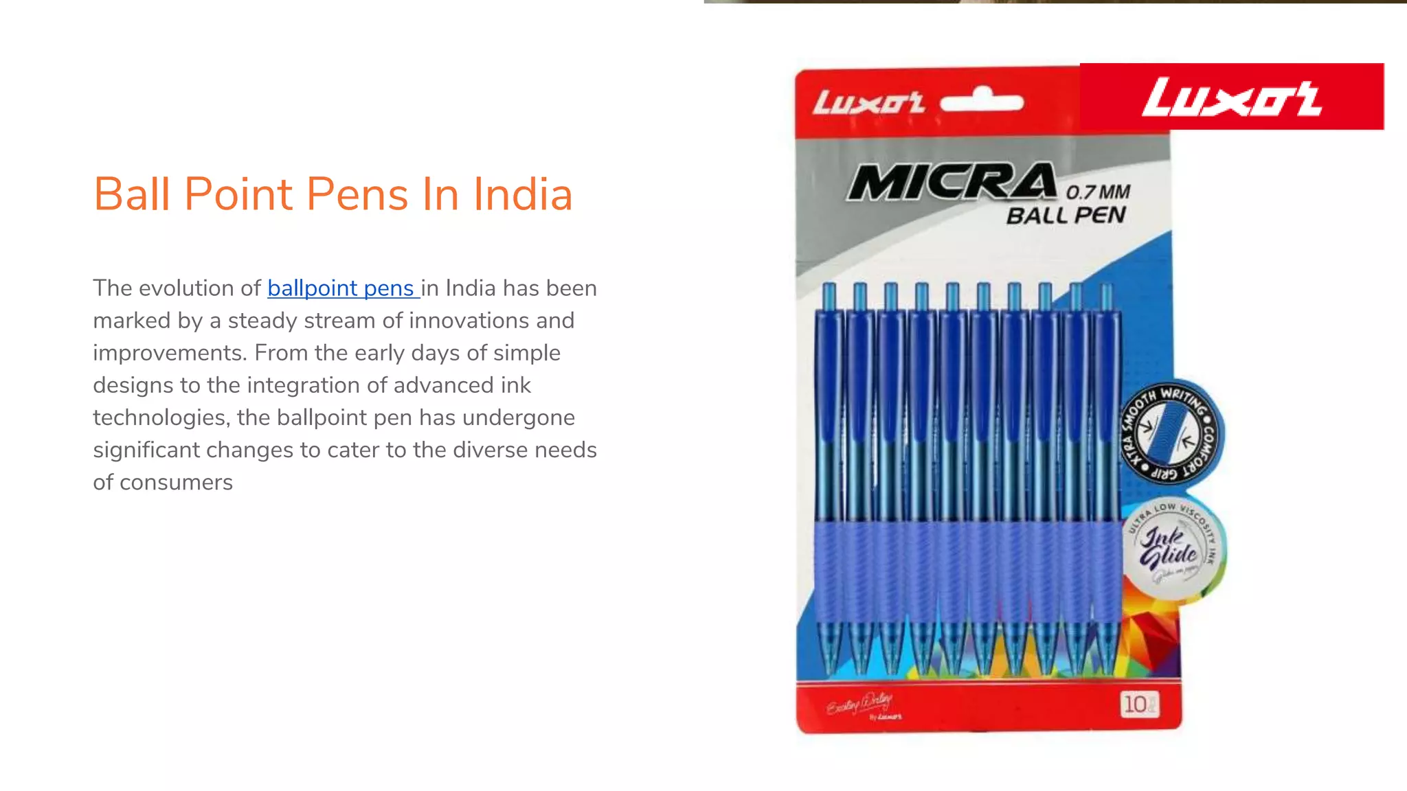 Ball Point Pens in India | PPTX