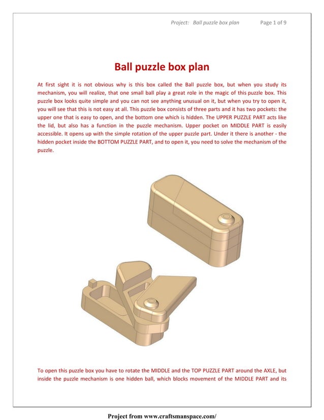 Ball puzzle box plan | PDF