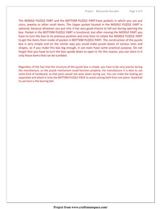 Ball puzzle box plan | PDF