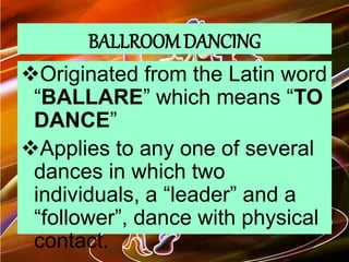 BALLROOM DANCING | PPTX