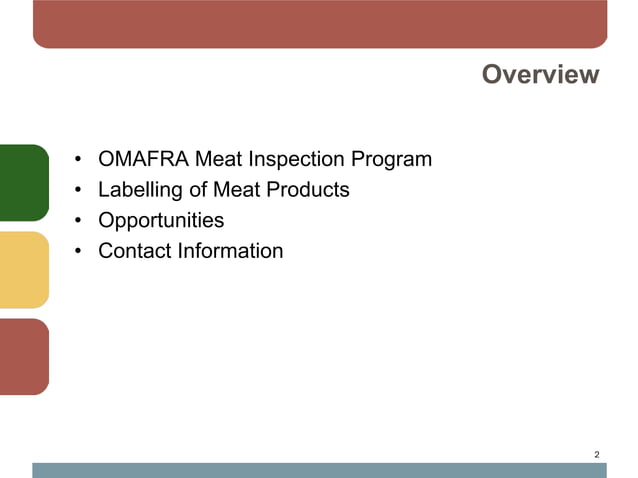 Overview of Meat Inspection | PDF