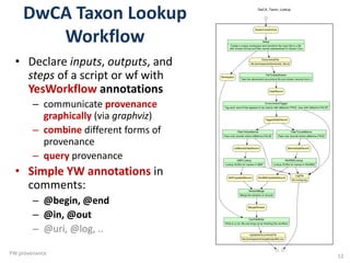 Using YesWorkflow hybrid queries to reveal data lineage from data ...