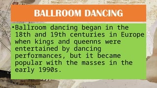 BALLROOM DANCING.pptx..................... | PPTX