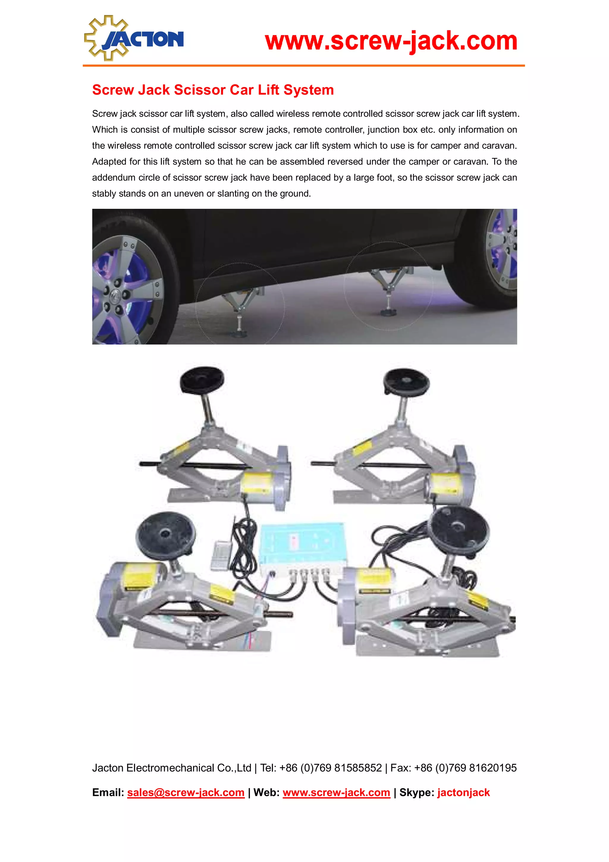 Ball screw or acme screw jack lifting system for scissor lift table ...