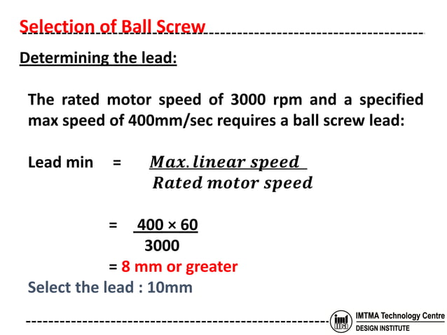 BALL SCREW SELECTION.pdf