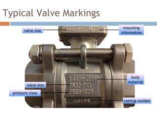 Ball Valve Markings & Tags | PPT