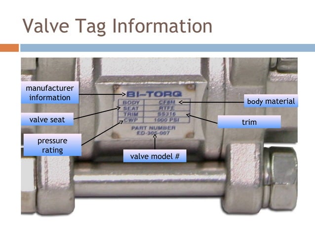 Ball Valve Markings & Tags