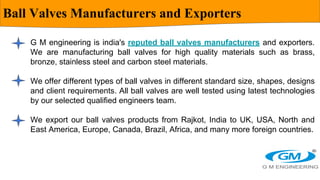 Ball valves are design using new technologies by manufacturers | PDF