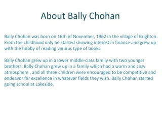 Bally chohan biography | PPT