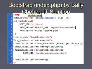 Bally Chohan : ZEND Framework Quick Tutor | PPT