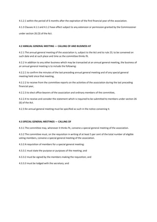 Balmain Football Club Constitution 2012 | PDF