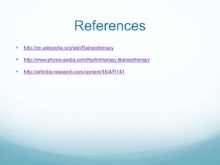 Balneotherapy | PPTX