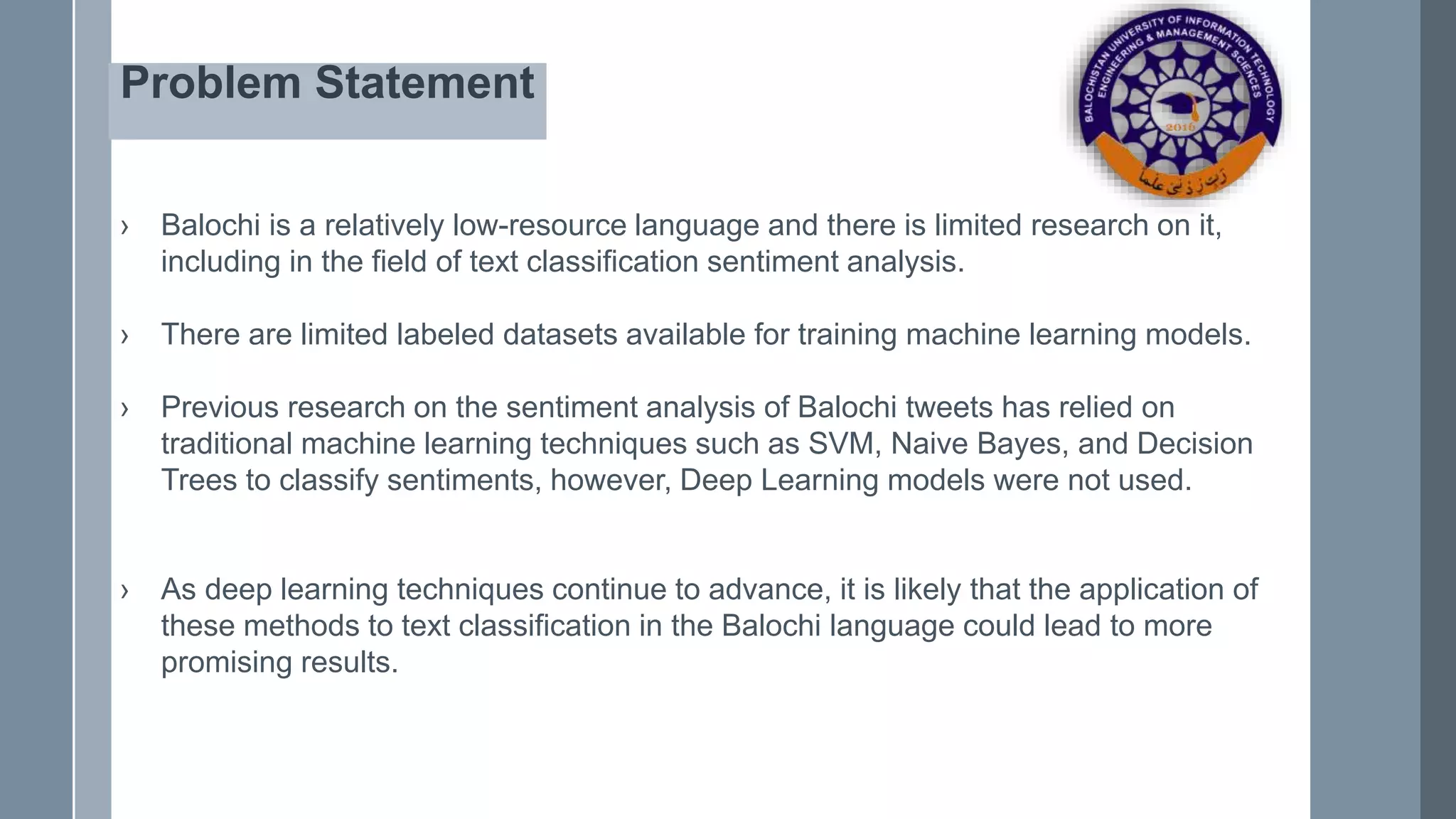 Balochi Language Text Classification Using Deep Learning 1.pptx