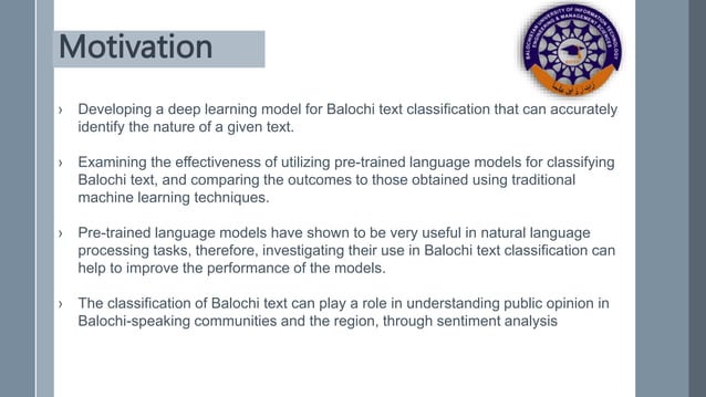 Balochi Language Text Classification Using Deep Learning 1.pptx Balochi Language Text Classification Using Deep Learning 1.pptx