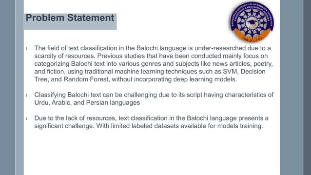 Balochi Language Text Classification Using Deep Learning 1.pptx