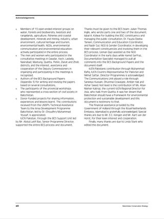 Balochistan conservation strategy | PDF