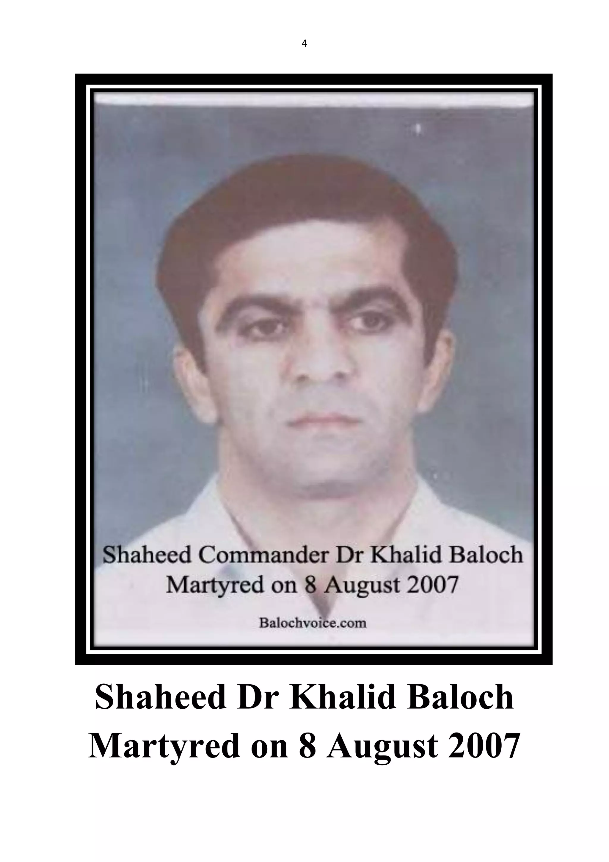 Baloch Martyrs | PDF
