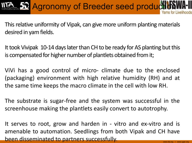 Overview of achievements on pre-basic seed production in 2017 | PPT