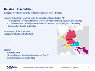 Sametime@Baloise | PDF