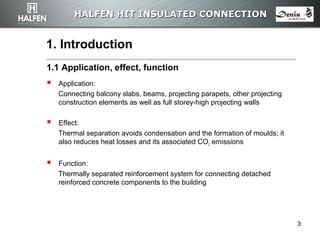 Balokoniniai armavimo elemetai HALFEN HIT | PPT
