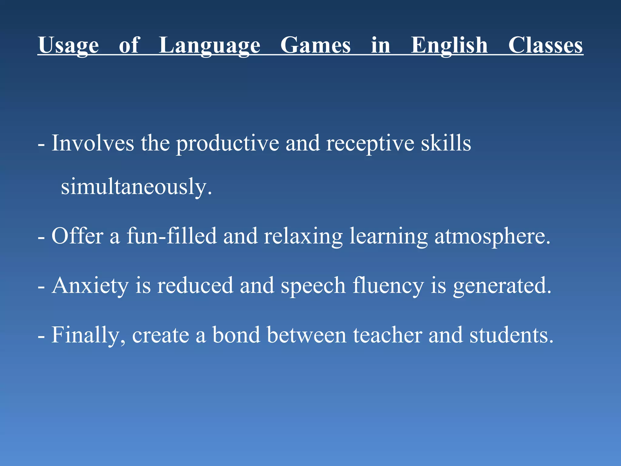 simulations & Language Games | PPT