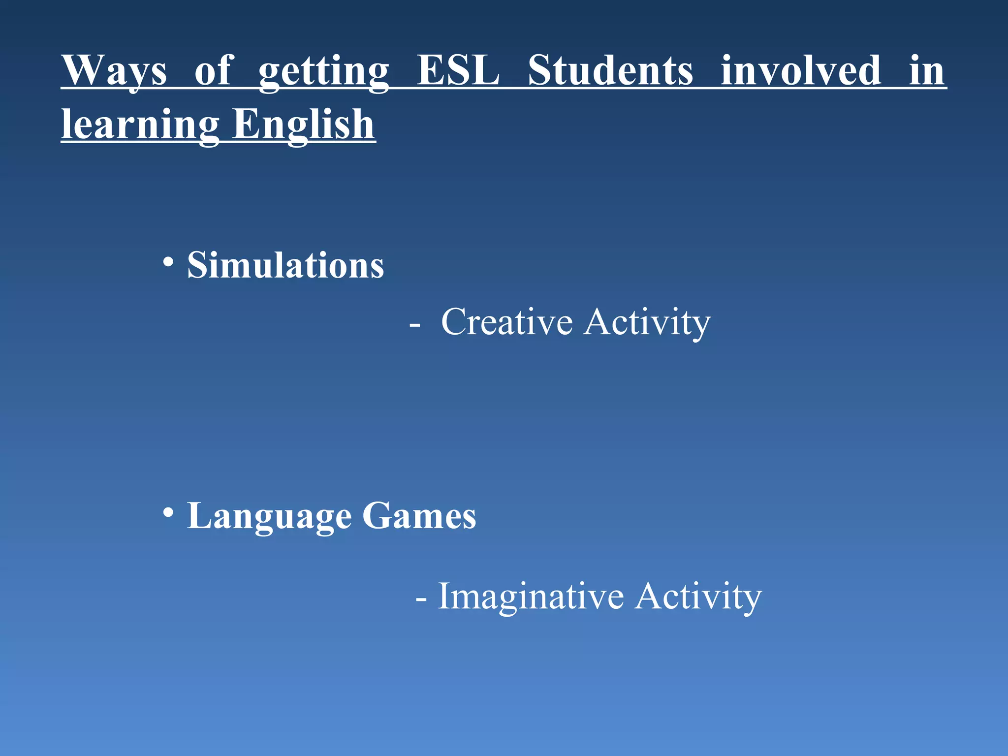 simulations & Language Games | PPT