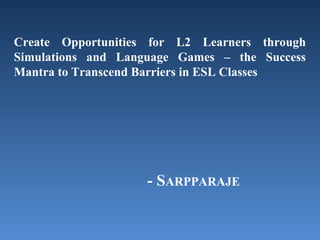 simulations & Language Games | PPT