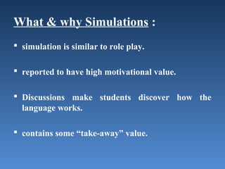 simulations & Language Games | PPT