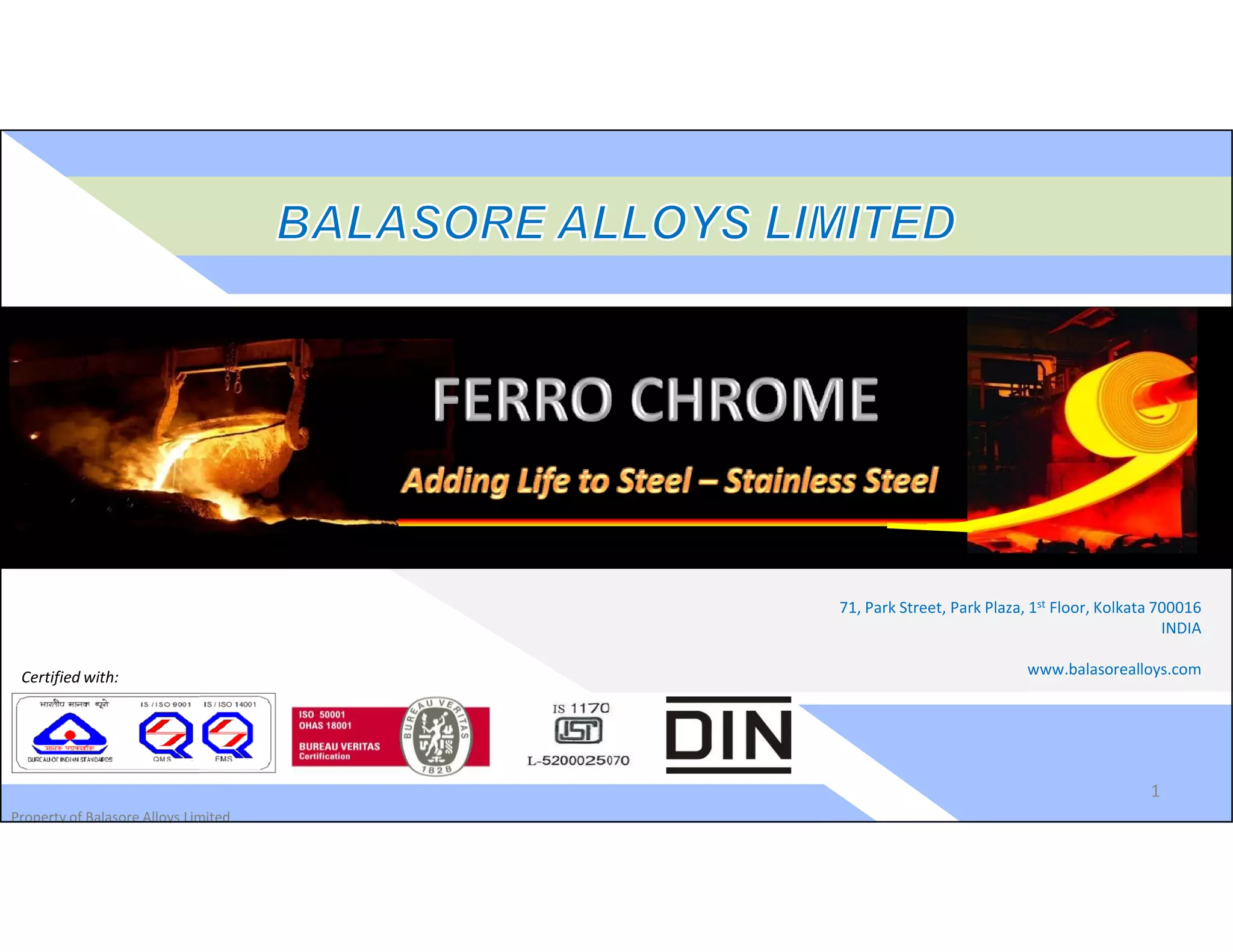 Ferrochrome Manufacturer in India | PDF