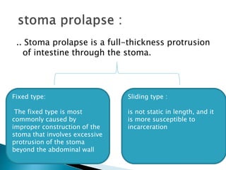 complications of colostomy | PPT