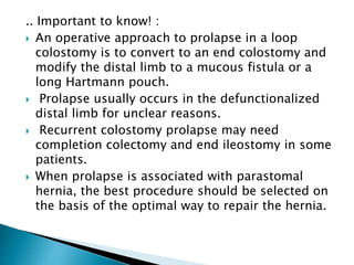 complications of colostomy | PPTX