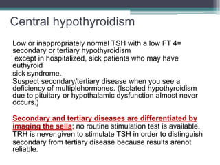 diagnosis and treatment of hypothyroidism | PPTX