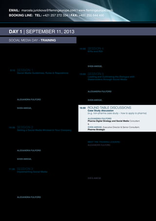 Fleming Europe Agenda - 3rd eMarketing Pharma | PDF