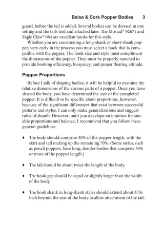 Tying Bass Poppers Balsa And Cork Popper Bbodies | PDF