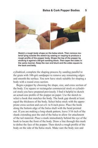 Tying Bass Poppers Balsa And Cork Popper Bbodies | PDF