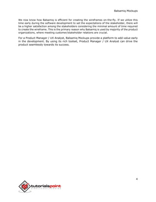 Balsamiq mockups tutorial | PDF