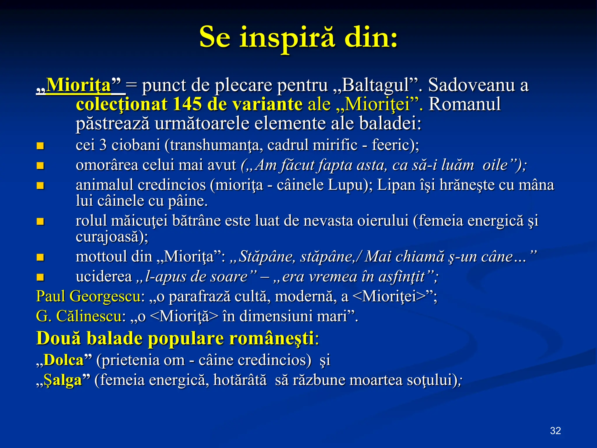 baltagul_prezentare.ppt, material util pentru liceu | PPT