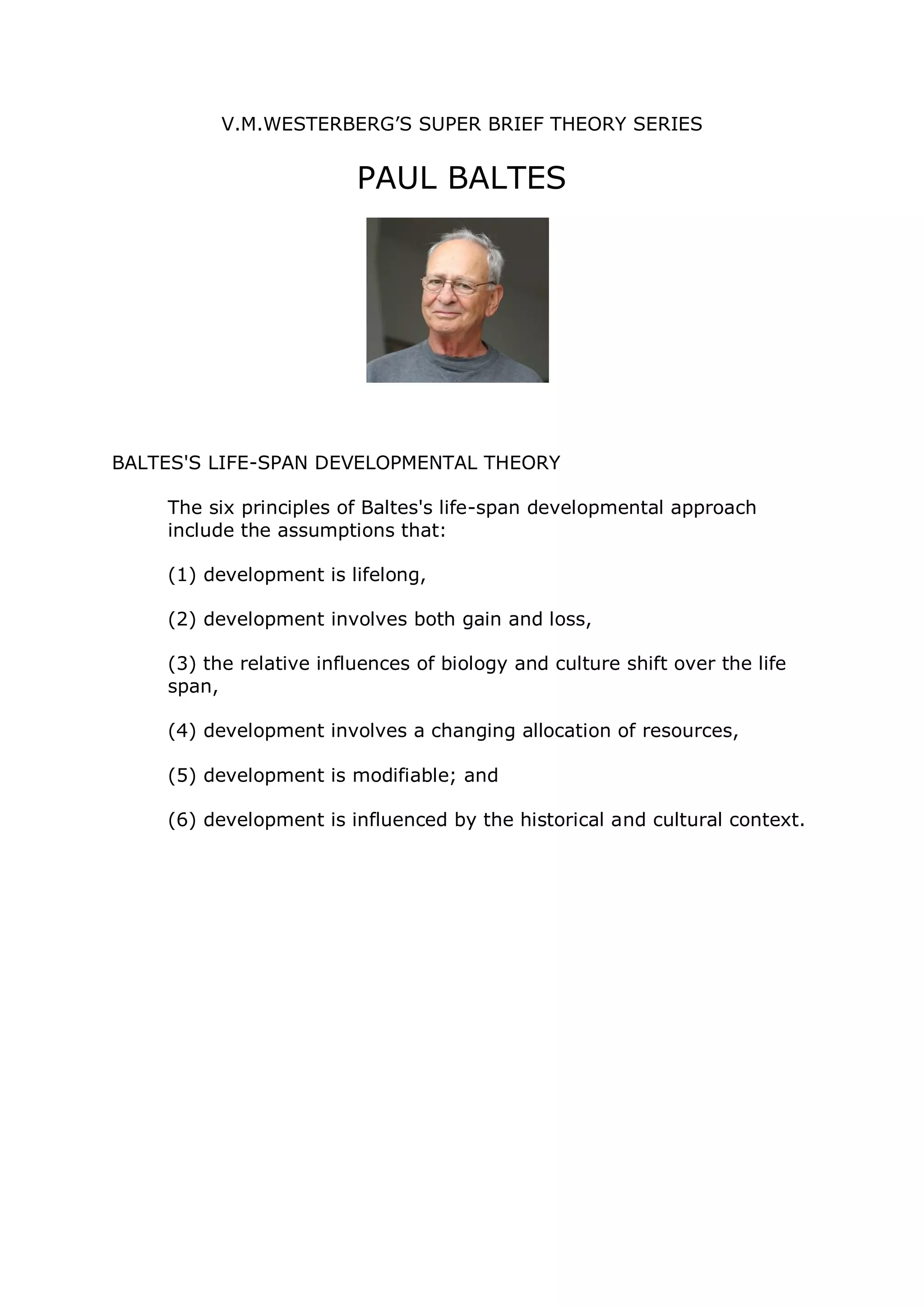 Baltes theory | PDF
