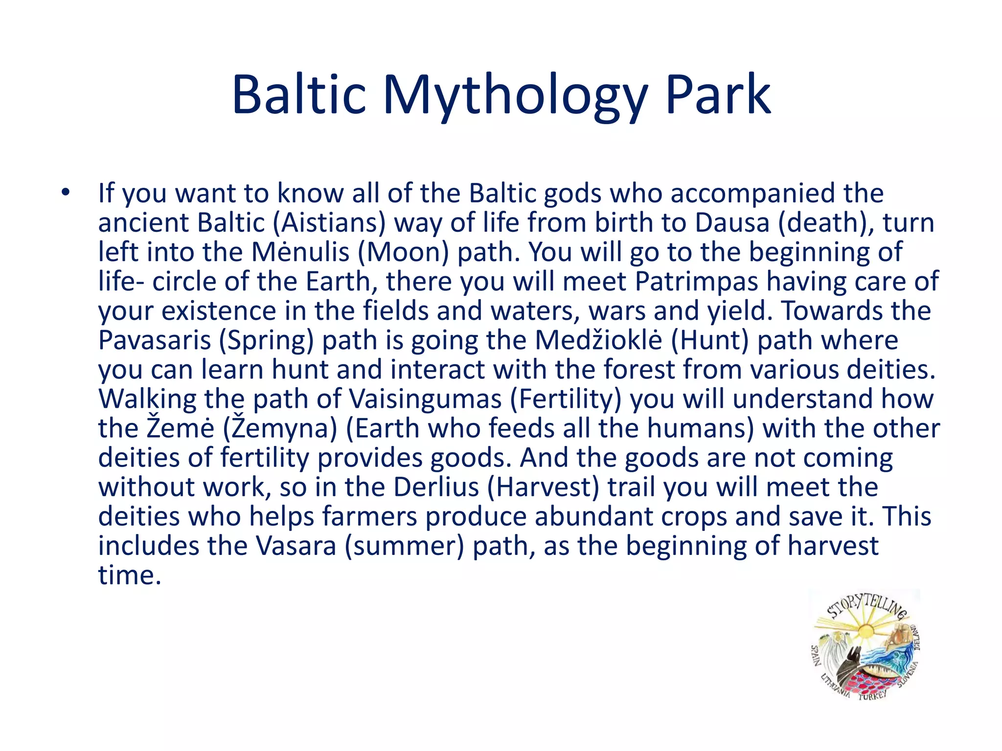 Baltic Mythology Park | PPTX