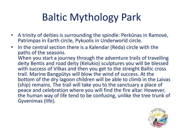 Baltic Mythology Park | PPTX