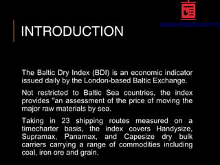 Baltik dry index : concepts | PPT | Commodities | Economy
